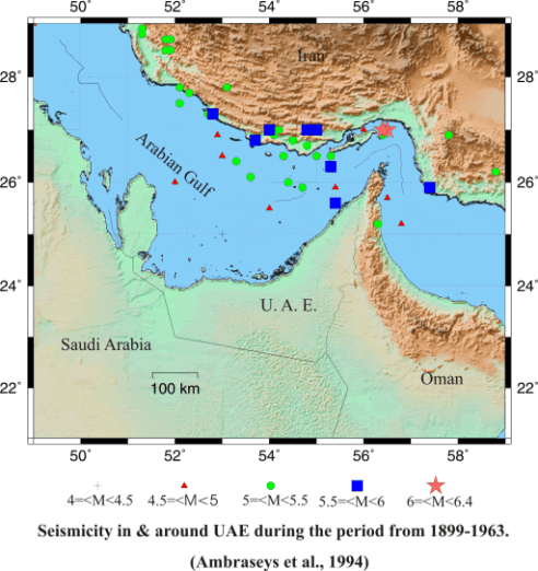 Seismicity of United Arab Emirates