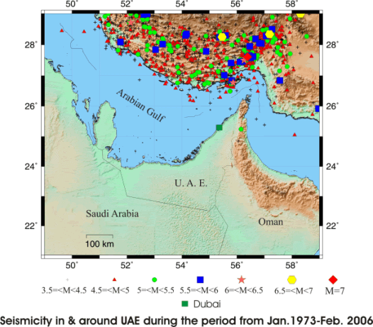 Seismicity of United Arab Emirates