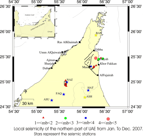 Seismicity of United Arab Emirates